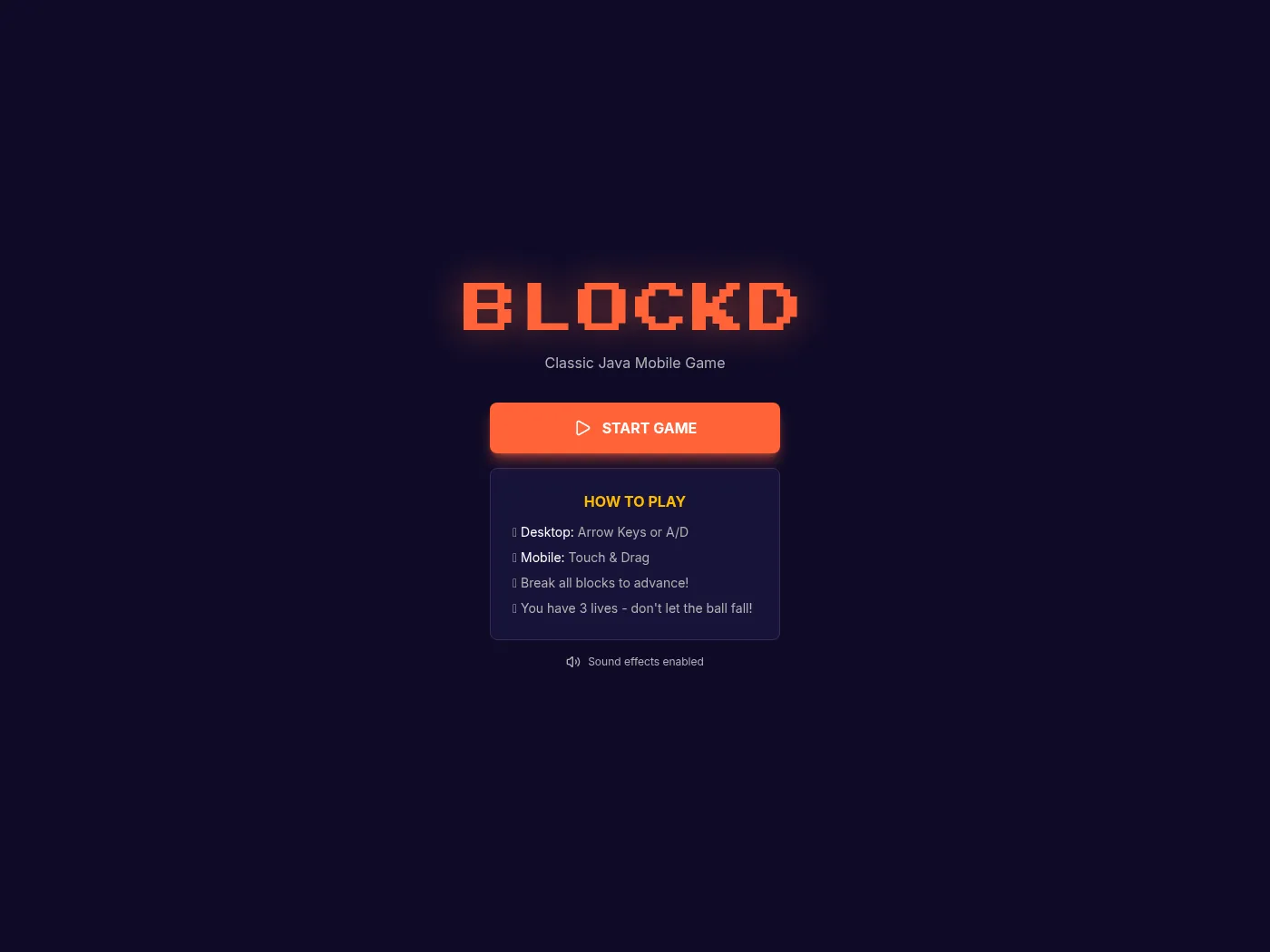 Blockd Java Game Web Clone