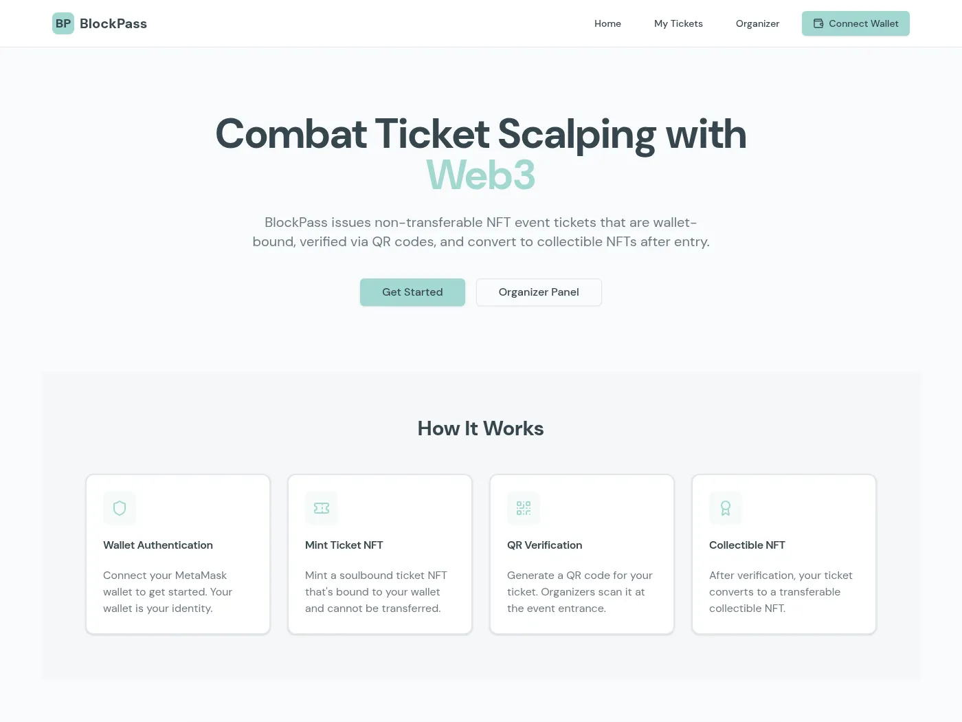 BlockPass: Web3 Anti-Scalping NFT Ticket Prototype