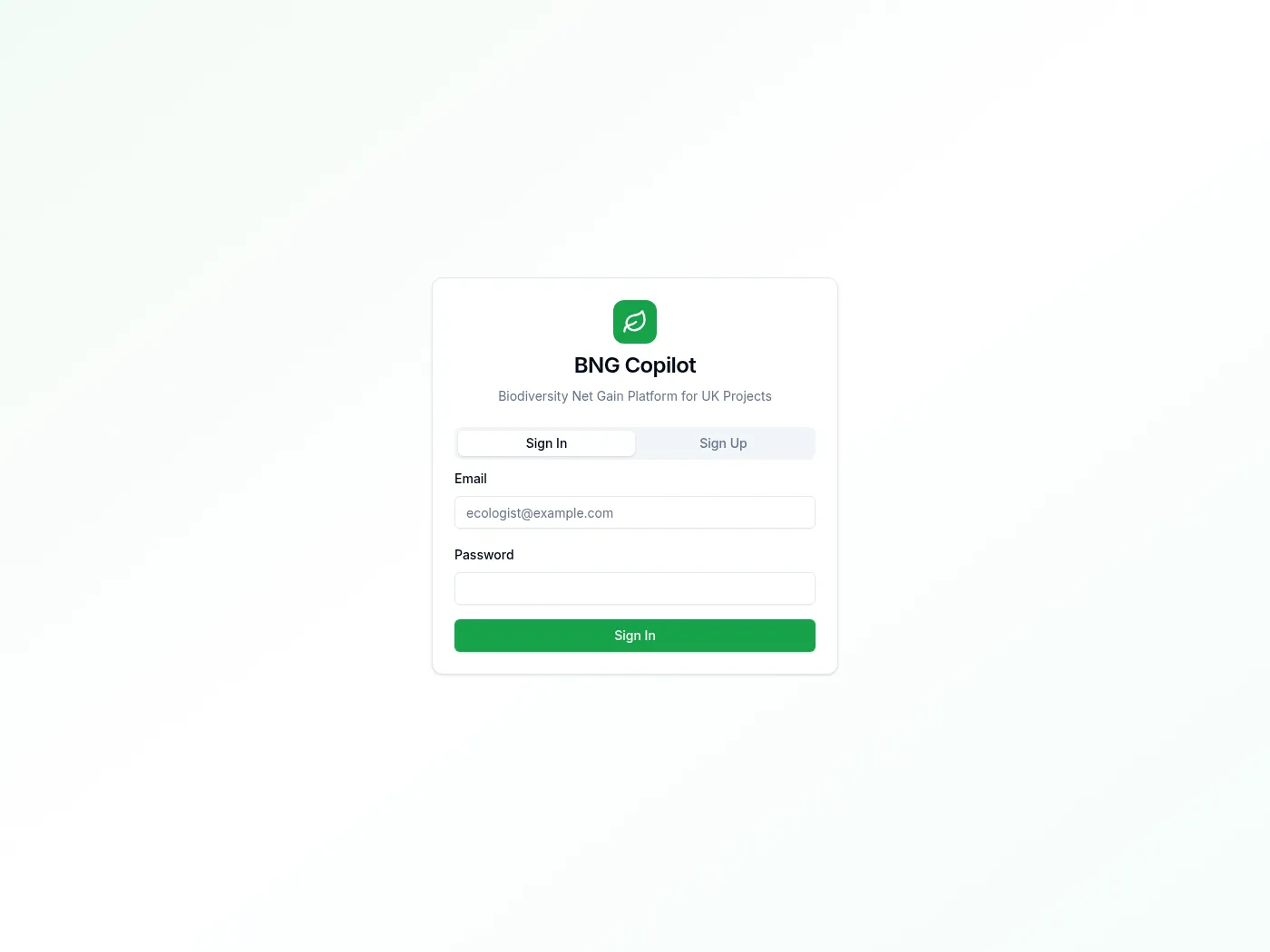 BNG Copilot: Biodiversity Net Gain Platform for UK Projects