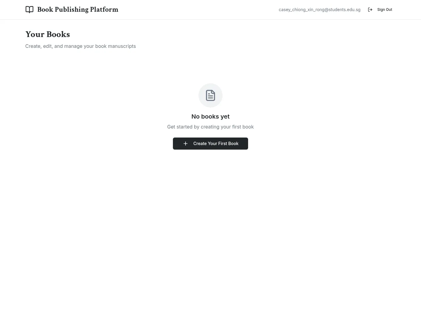 Book Publishing Platform