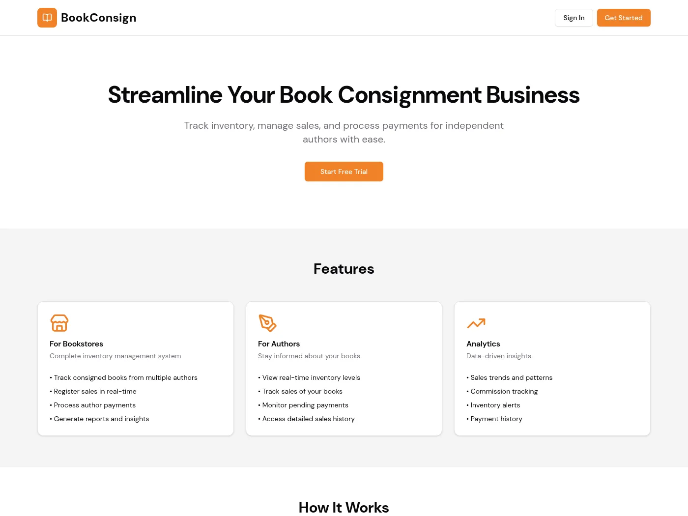 Bookstore Consignment Management Web App