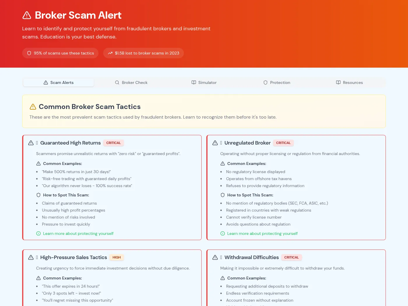Broker Scam Alert Script Generator
