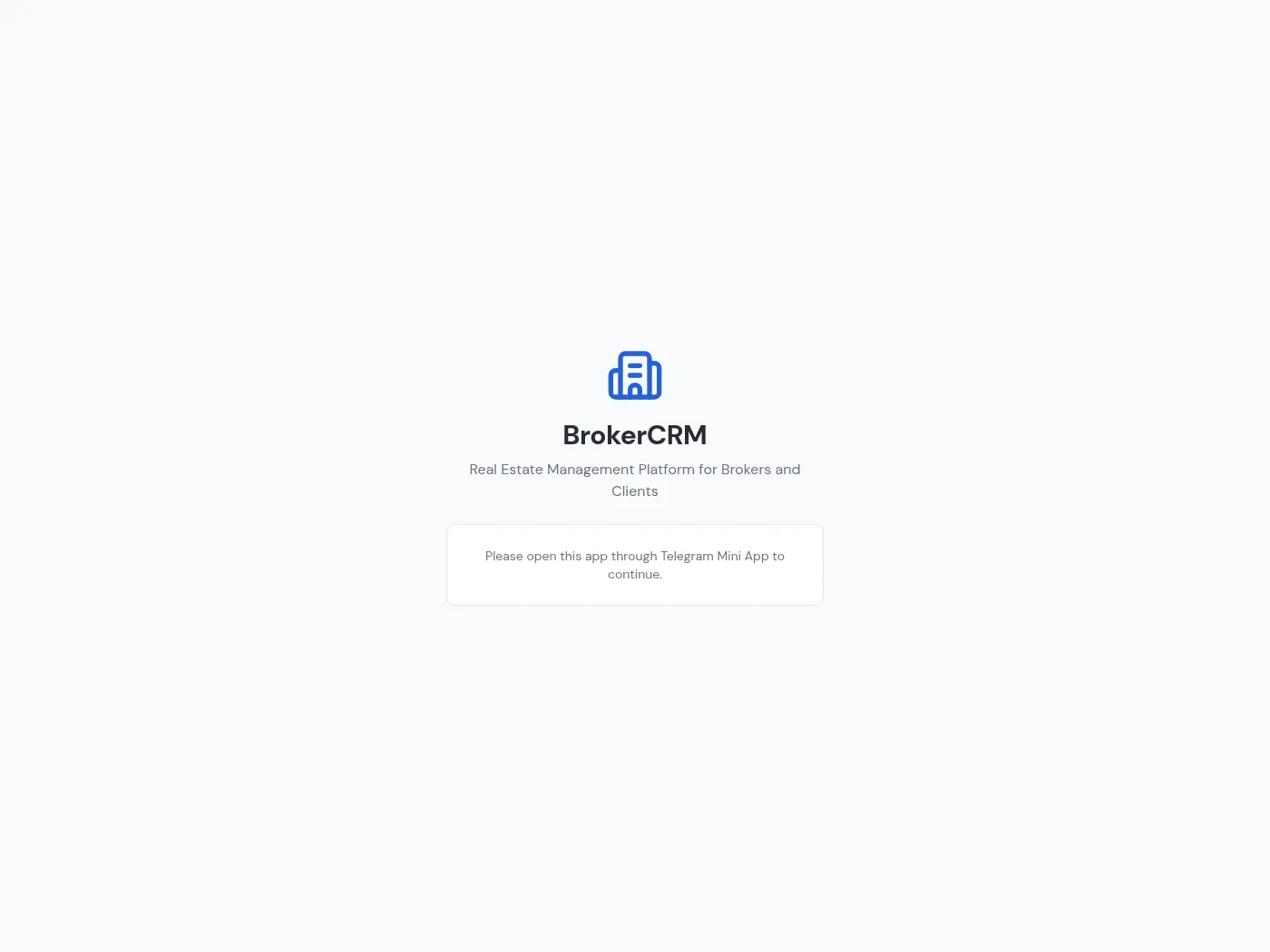 BrokerCRM: Telegram Mini App for Real Estate Brokers and Clients
