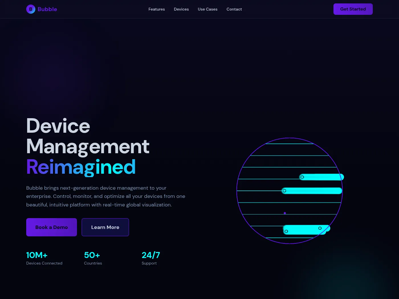 Bubble: Interactive Globe-Based Device Management Platform