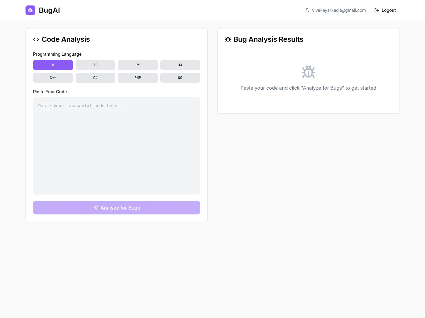 BugAI: AI-Powered Code Bug Detector