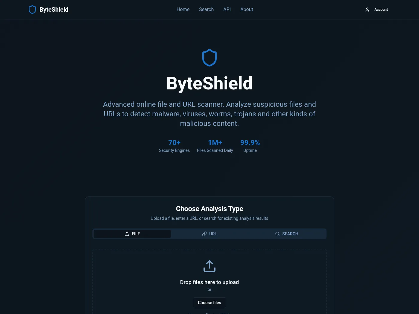 ByteShield: Advanced Online File and URL Scanner