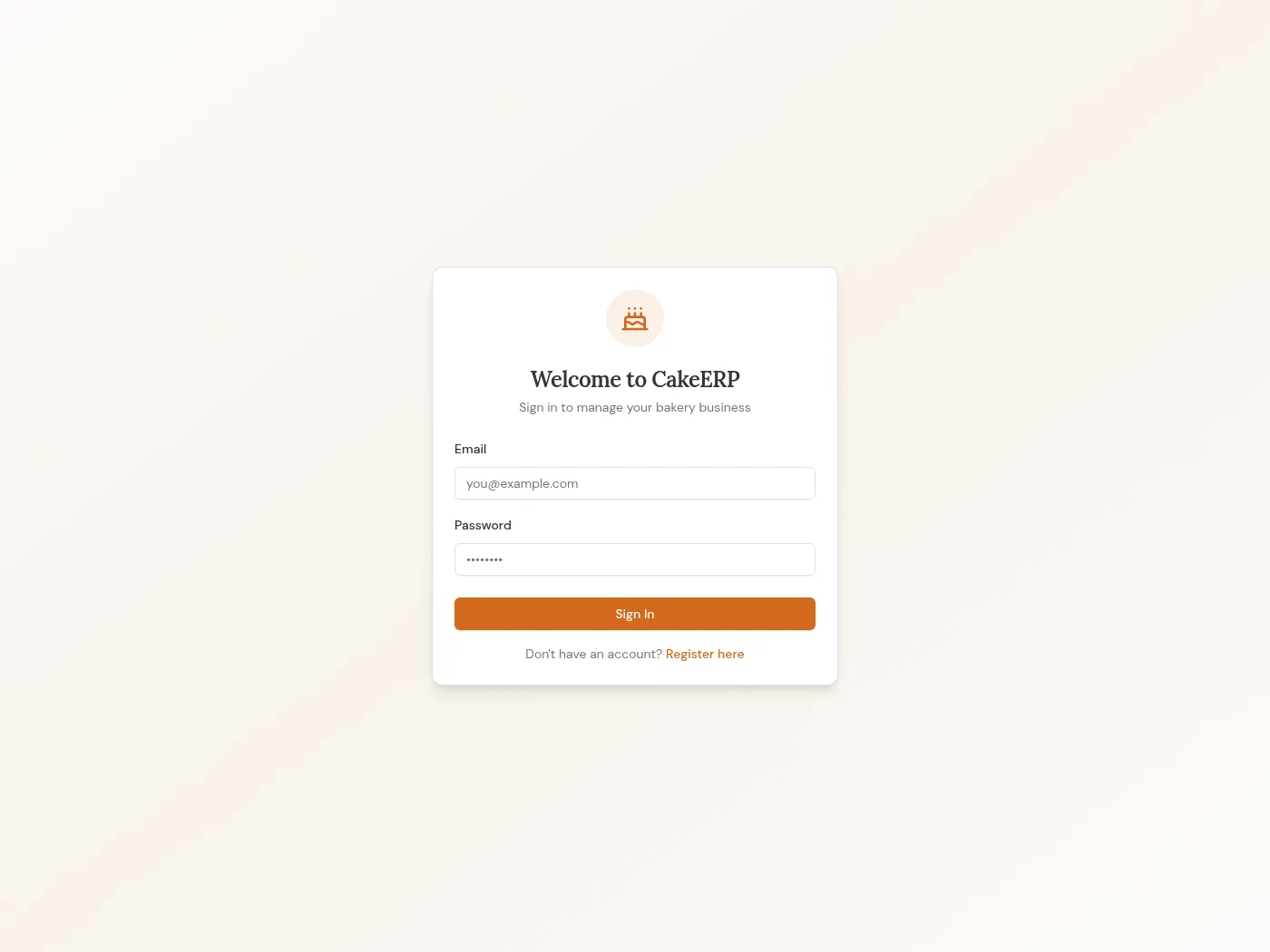 Cake Ordering and Reservation ERP System for Bakeries
