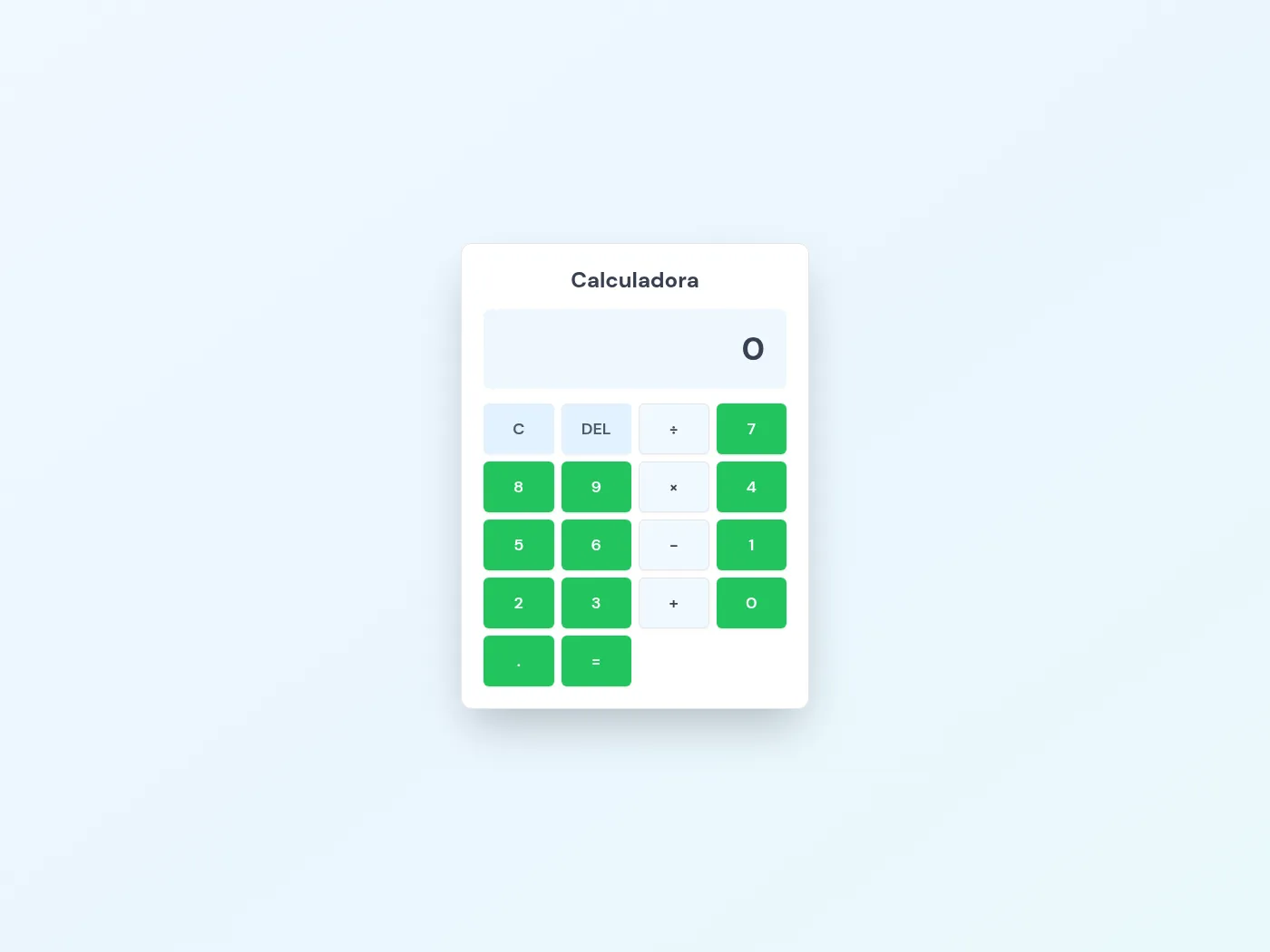 Calculadora Simples em HTML e JavaScript