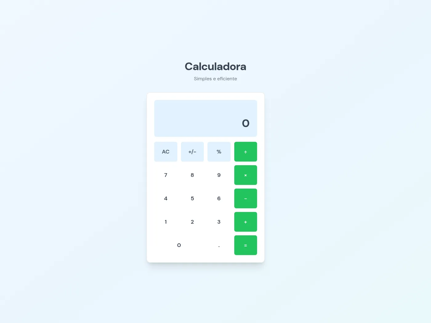 Calculadora Simples em JavaScript