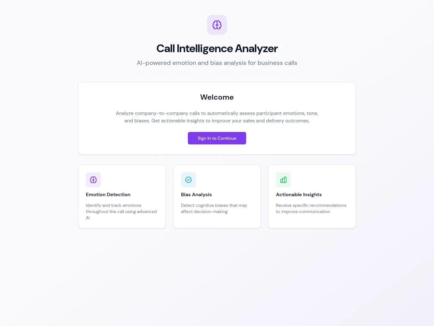 Call Intelligence Analyzer