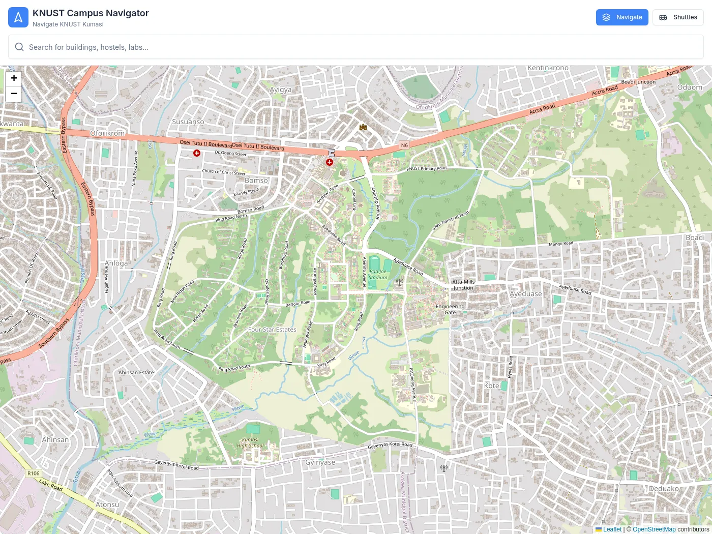 Campus Navigator & Shuttle Tracker