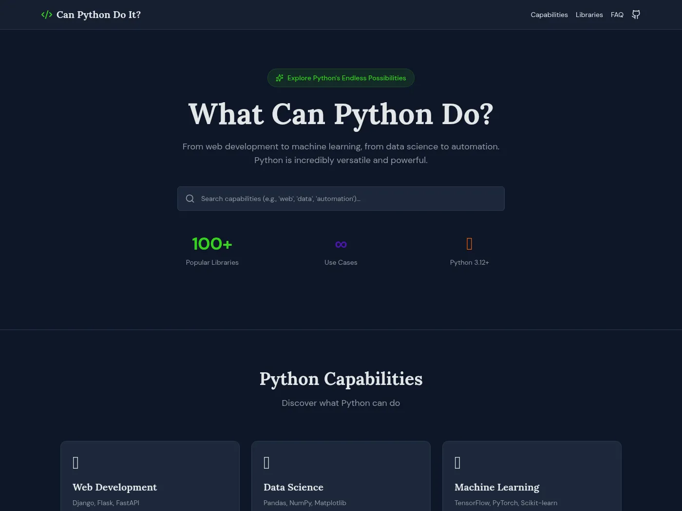 Can Python Do It?