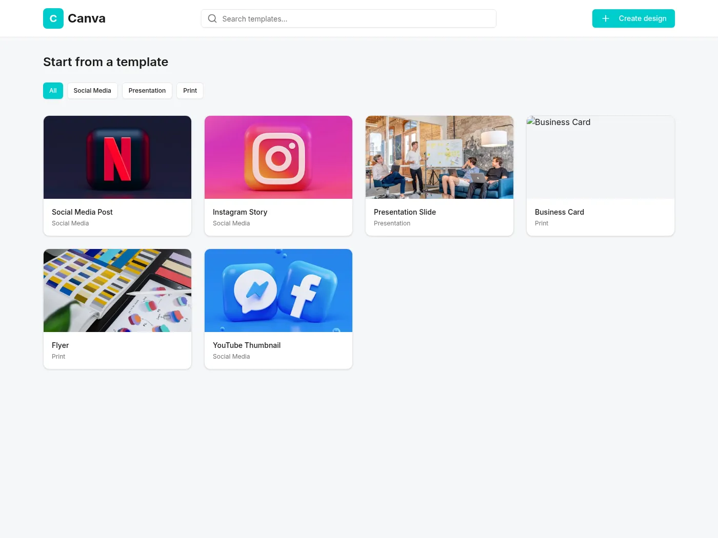 Canva Design Platform Clone