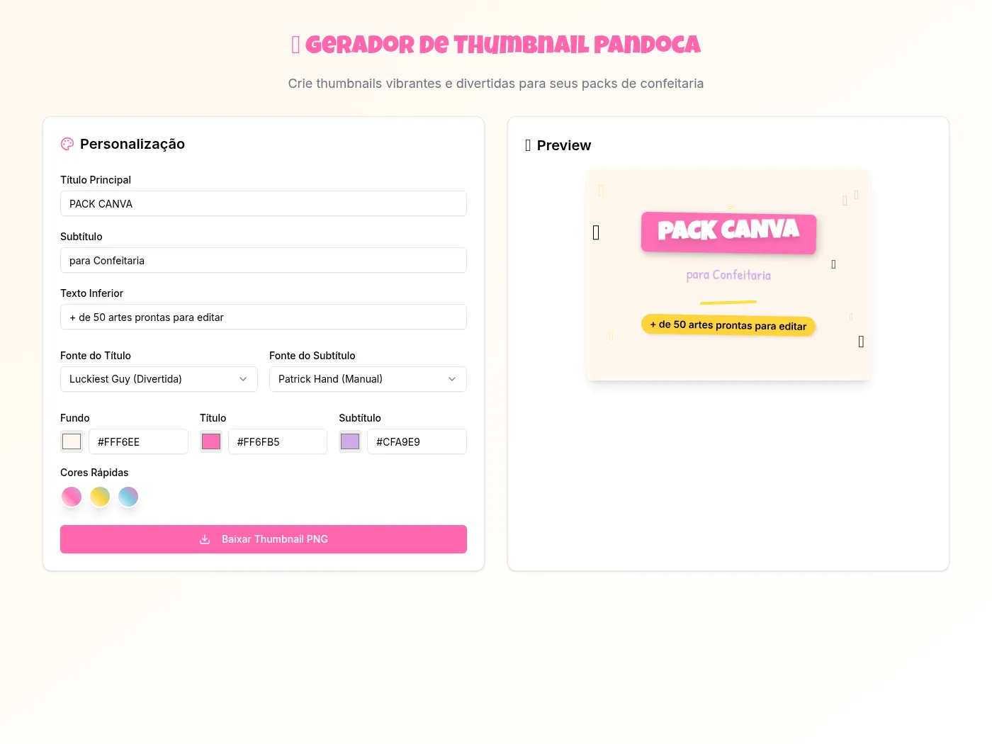 Confectionery Canva Pack Thumbnail Mockup