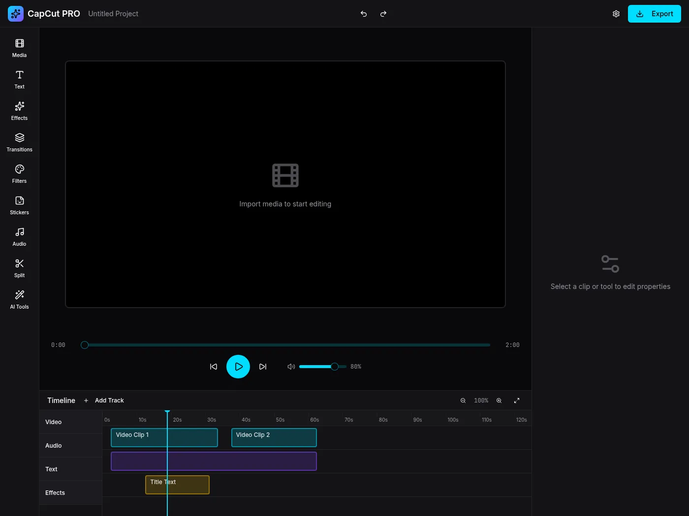 CapCut Pro Clone - Advanced Online Video Editor