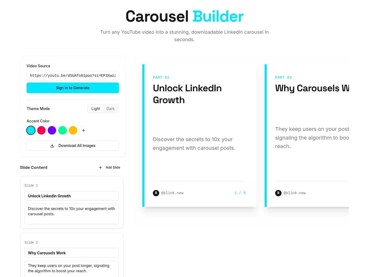 Monochrome Carousel Maker