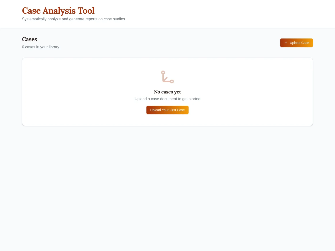 Case Analysis Tool