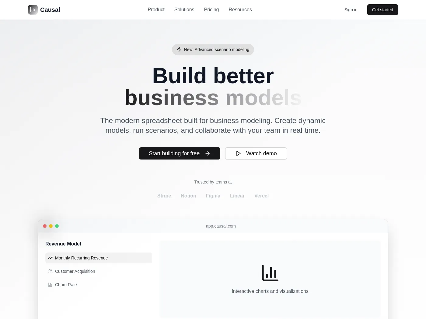 Causal App Clone - Business Modeling Platform