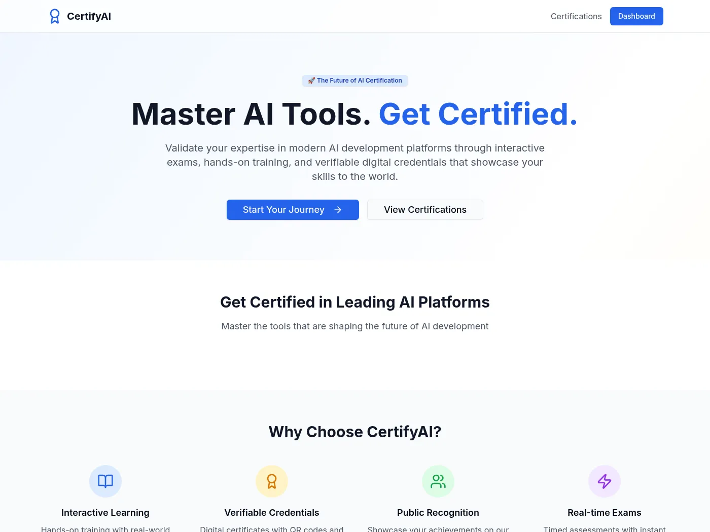 CertifyAI: AI Builder Certification & Training Platform
