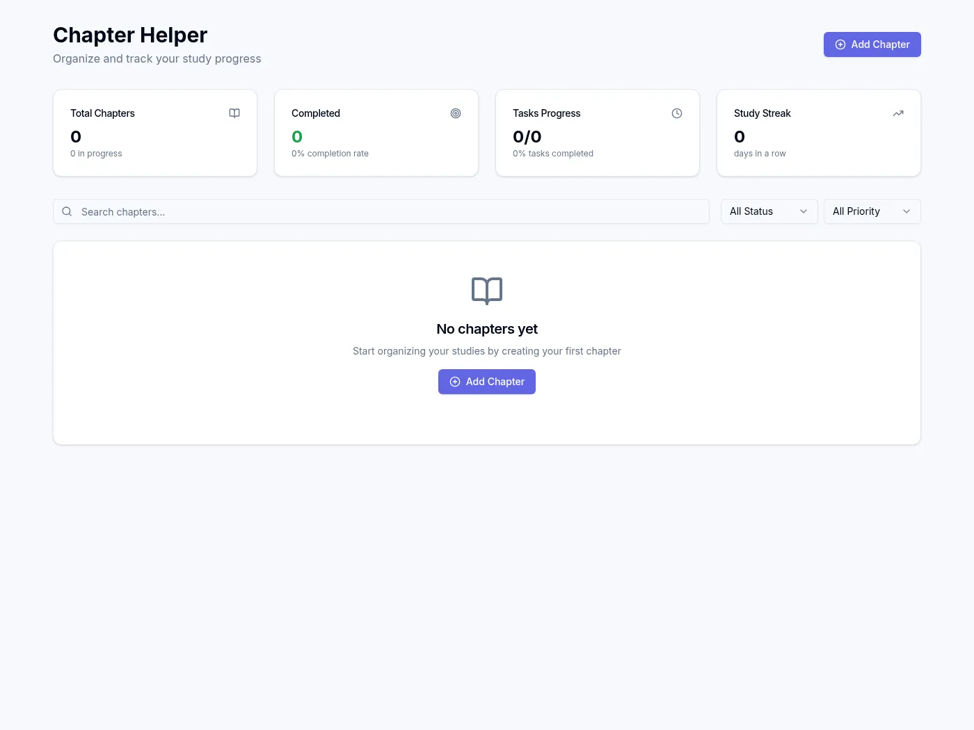 Chapter Helper: A Smart Chapter-wise Study Organizer