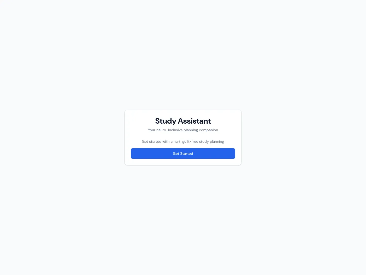 Chat-First Study Assistant for Neuro-Inclusive Planning