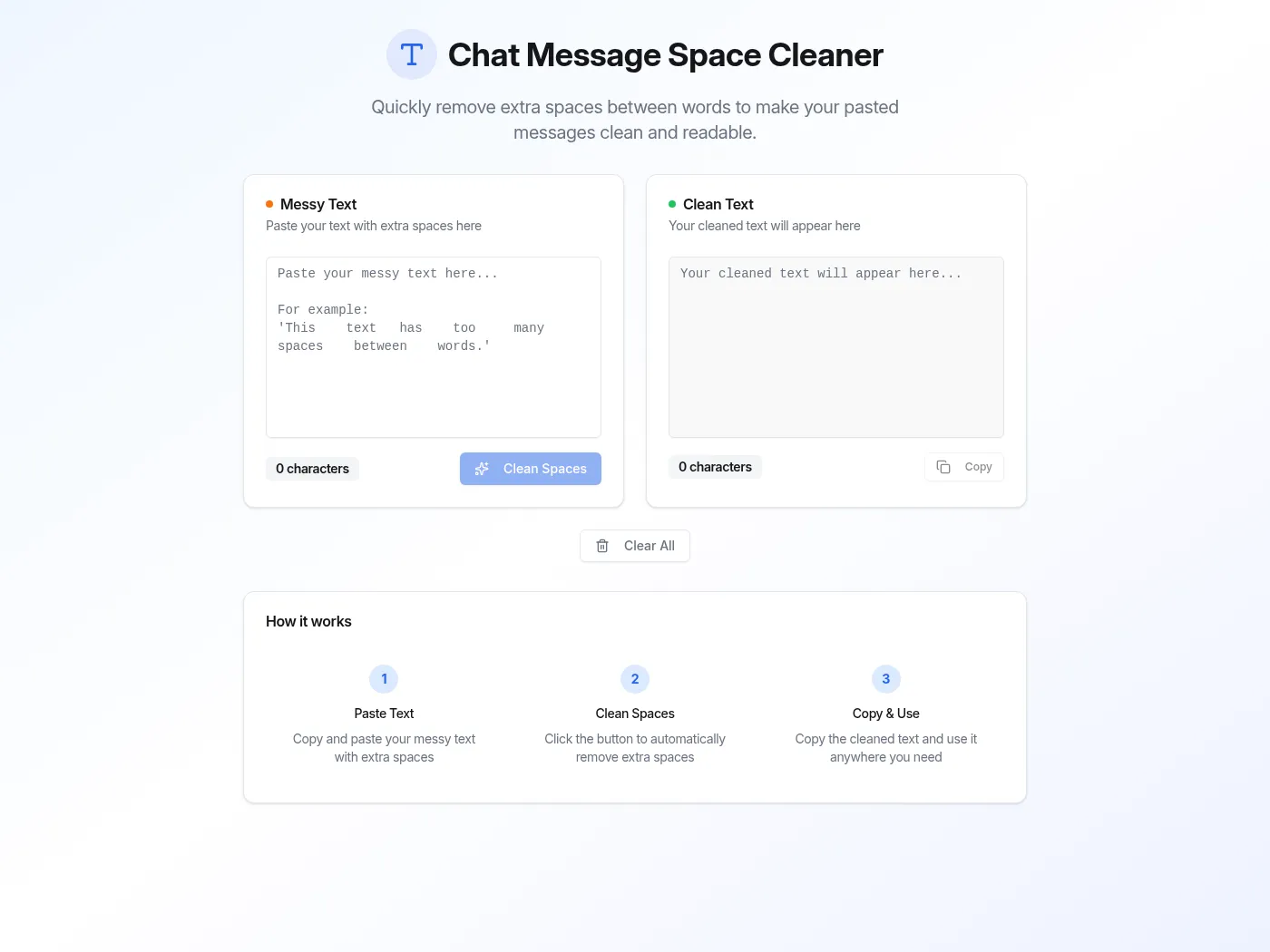 Chat Message Space Cleaner