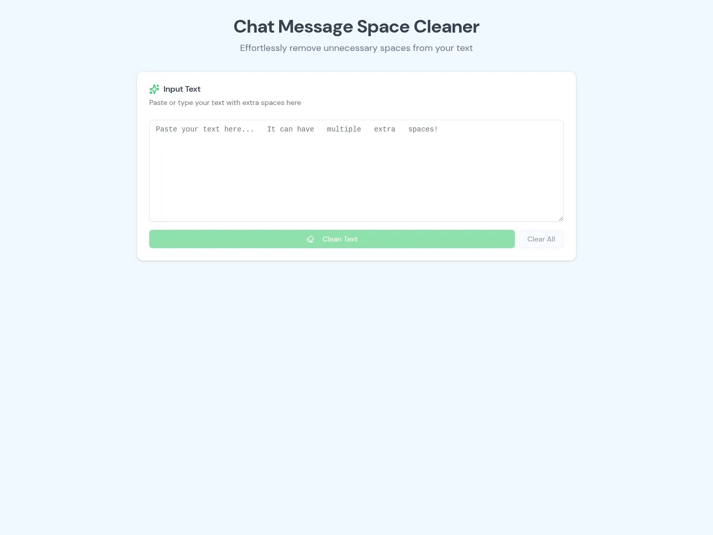 Chat Message Space Cleaner