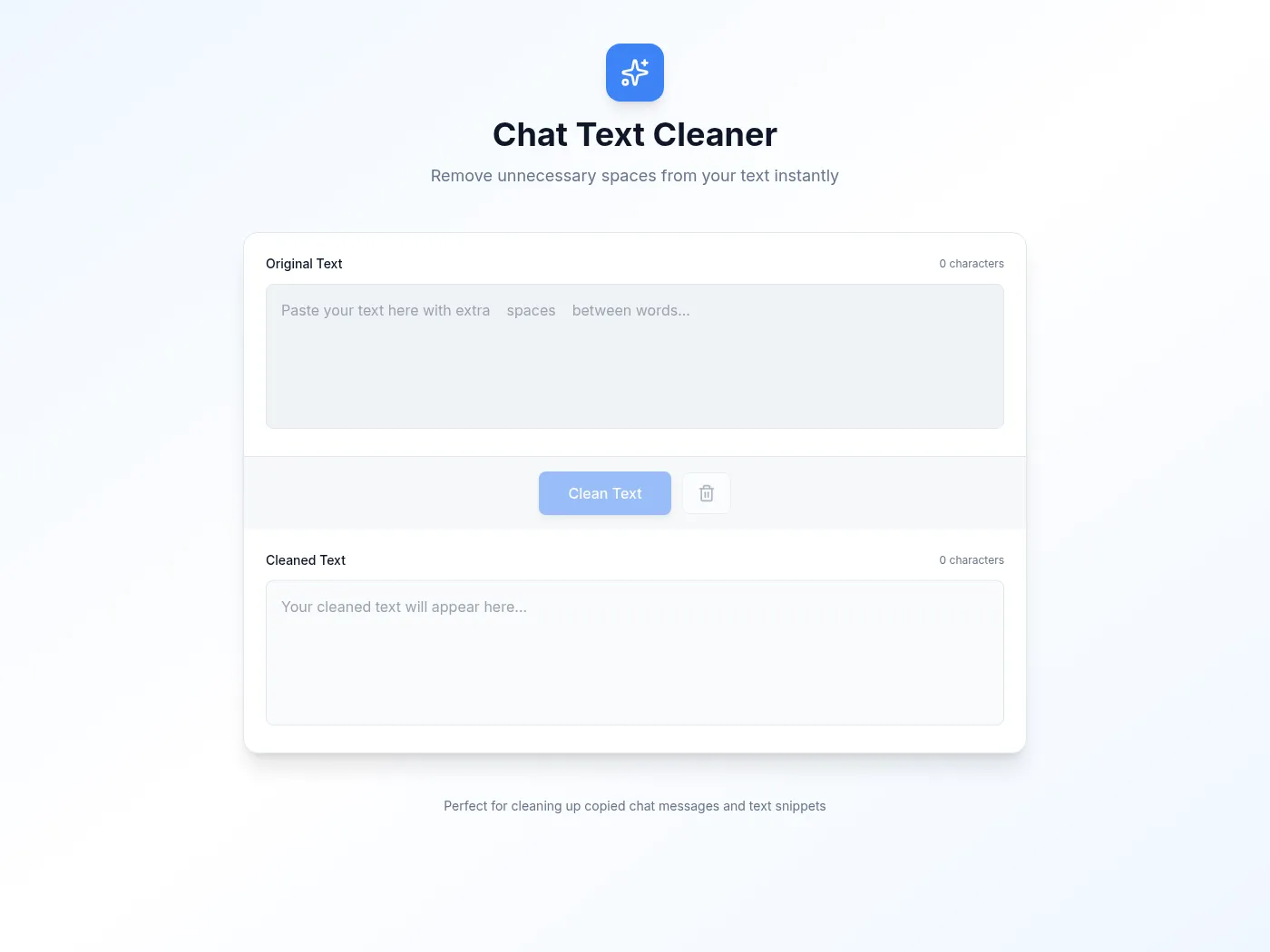 Chat Text Cleaner & Space Remover