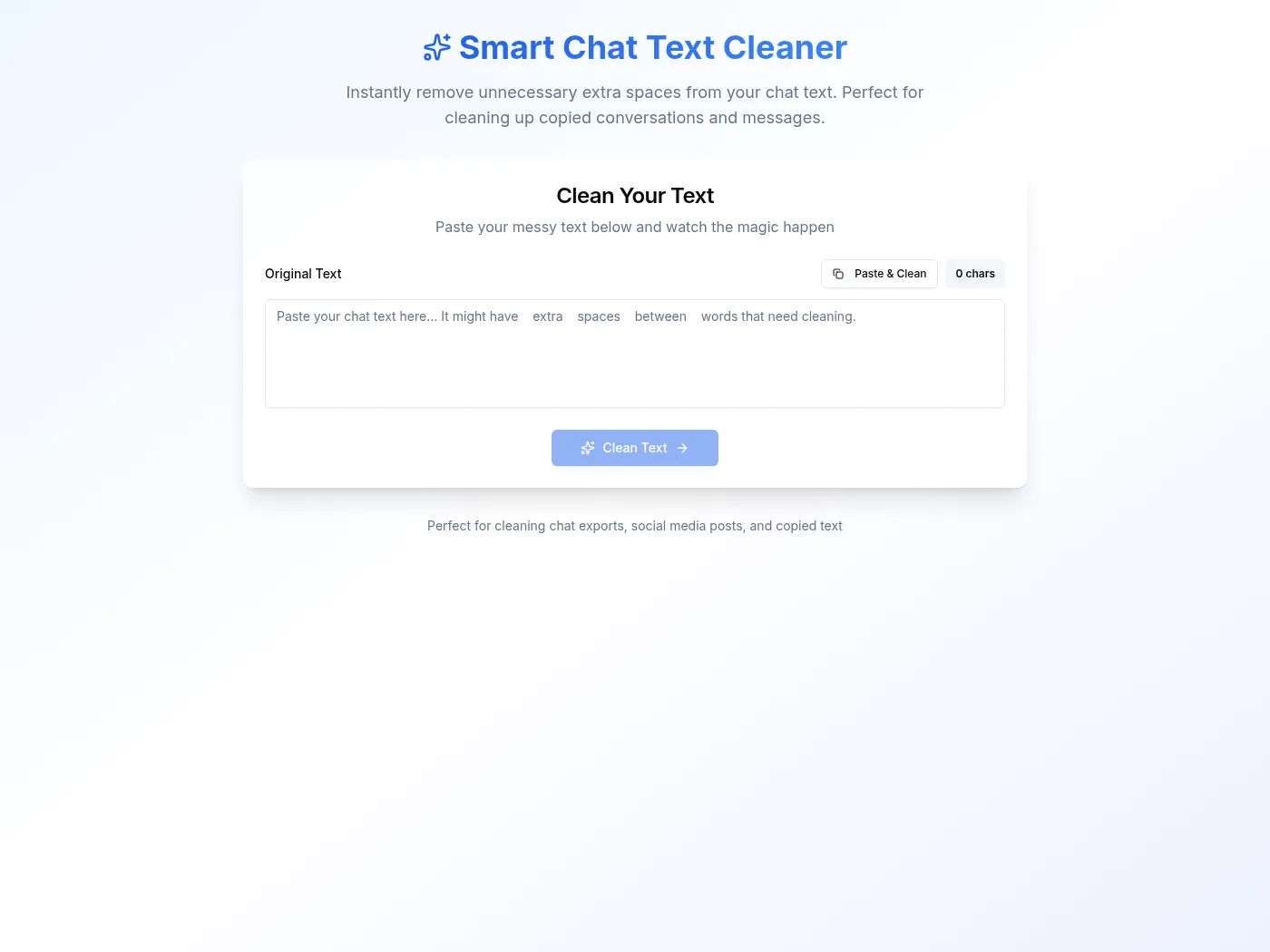 Smart Chat Text Cleaner