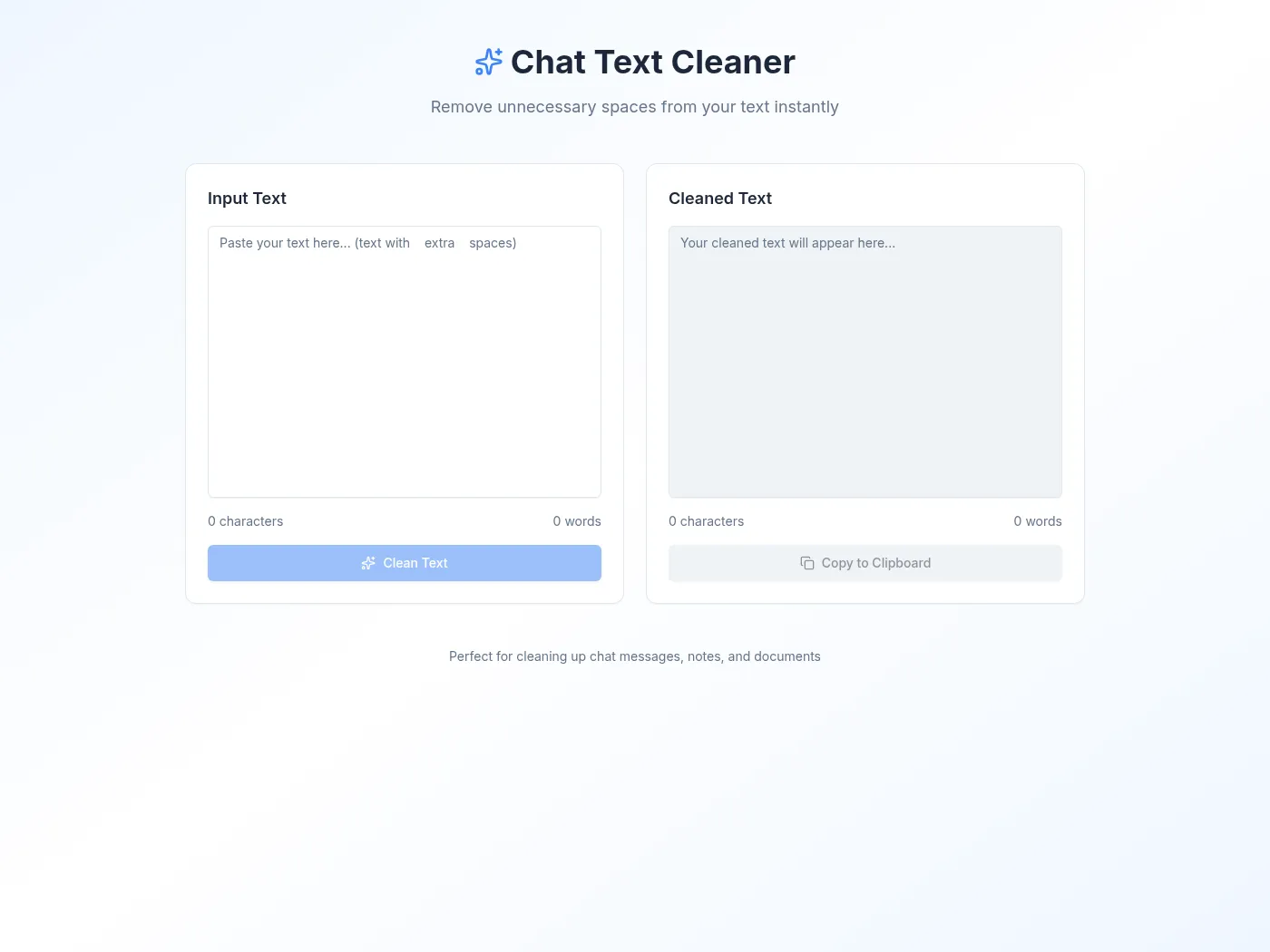 Chat Text Cleaner & Formatter