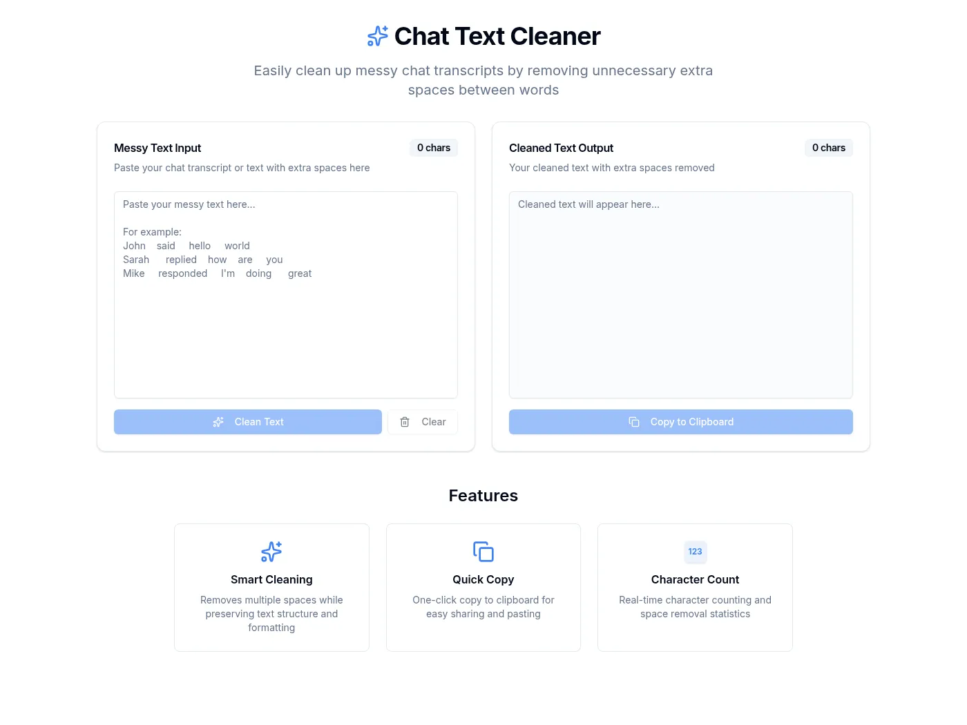 Chat Text Cleaner