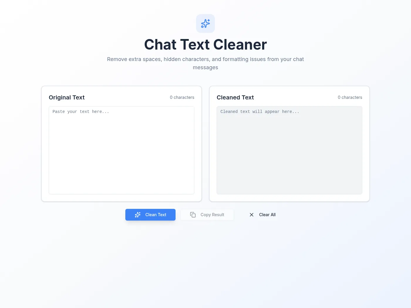 Chat Text Cleaner Tool