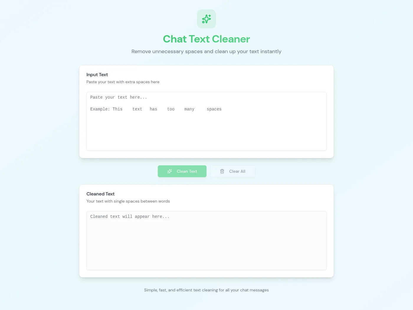 Chat Text Cleaner Tool