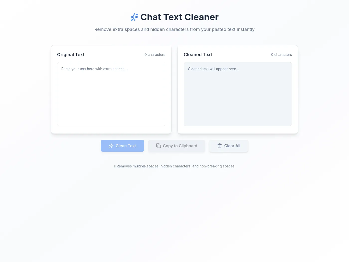 Chat Text Cleaner Tool