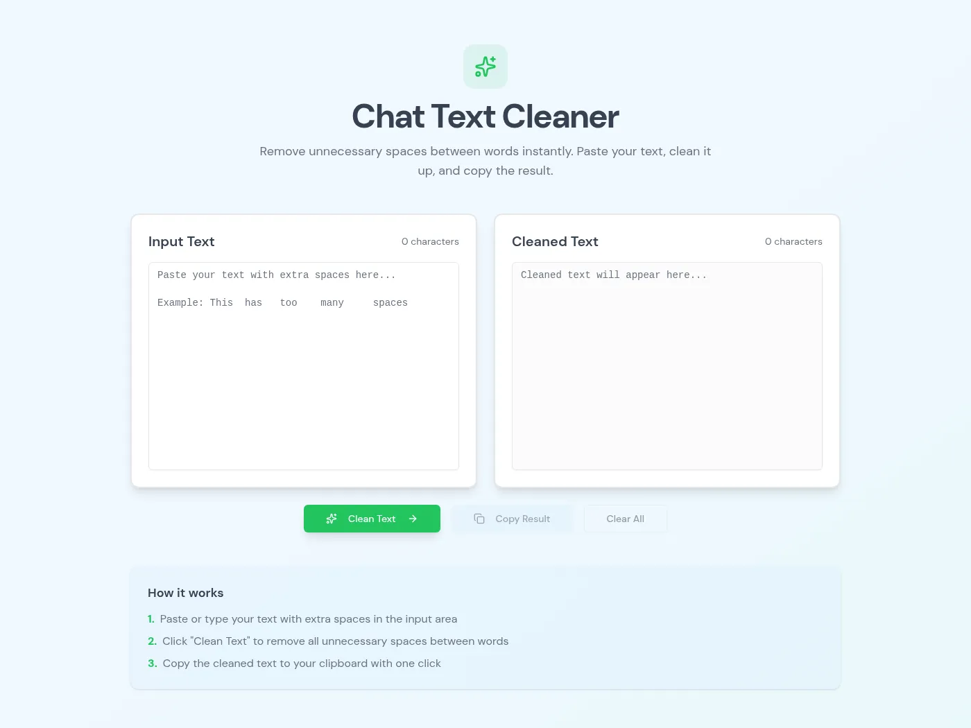 Chat Text Cleaner Tool