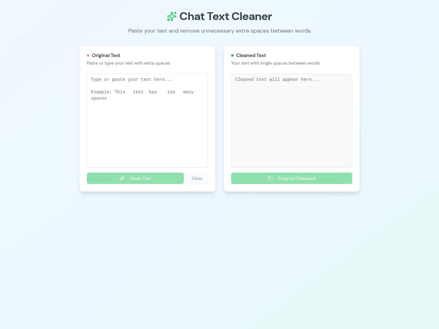 Chat Text Cleaner Tool
