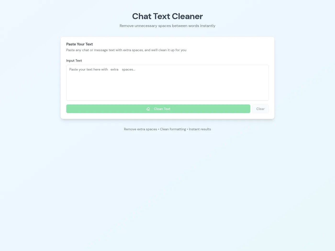 Chat Text Cleaner Tool