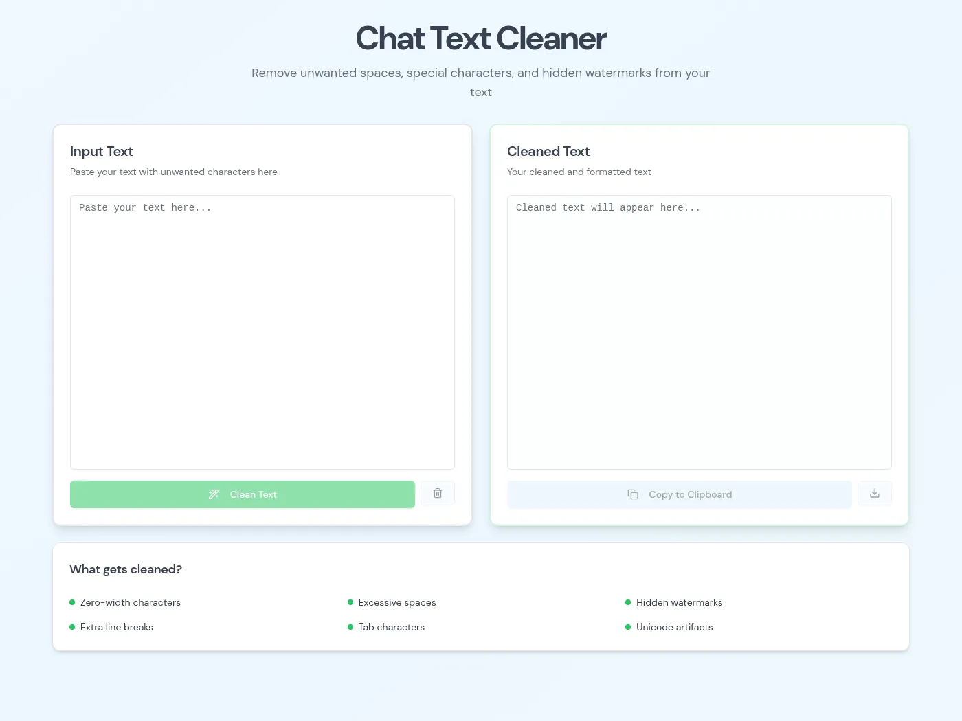 Chat Text Cleaner & Formatter
