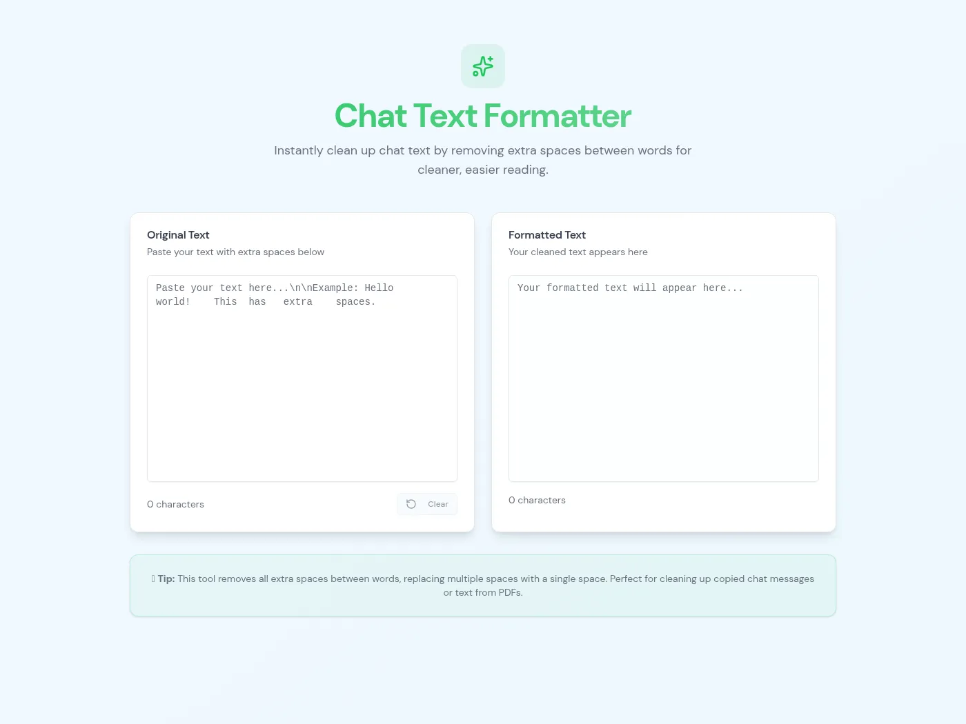 Chat Text Formatter