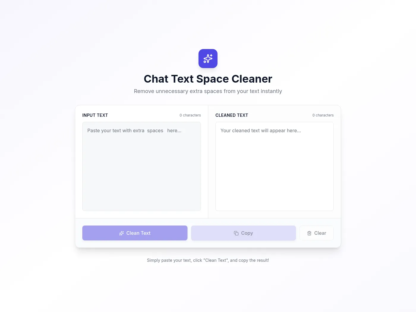 Chat Text Space Cleaner