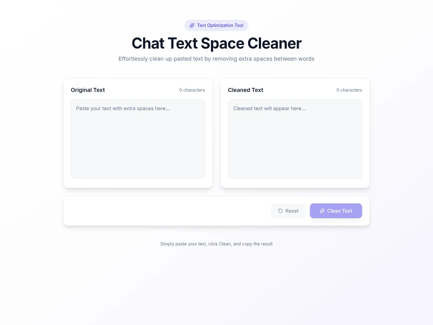 Chat Text Space Cleaner