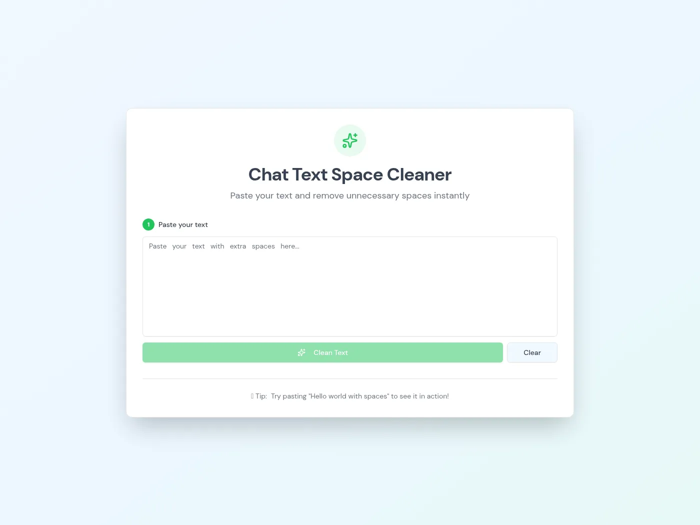 Chat Text Space Cleaner