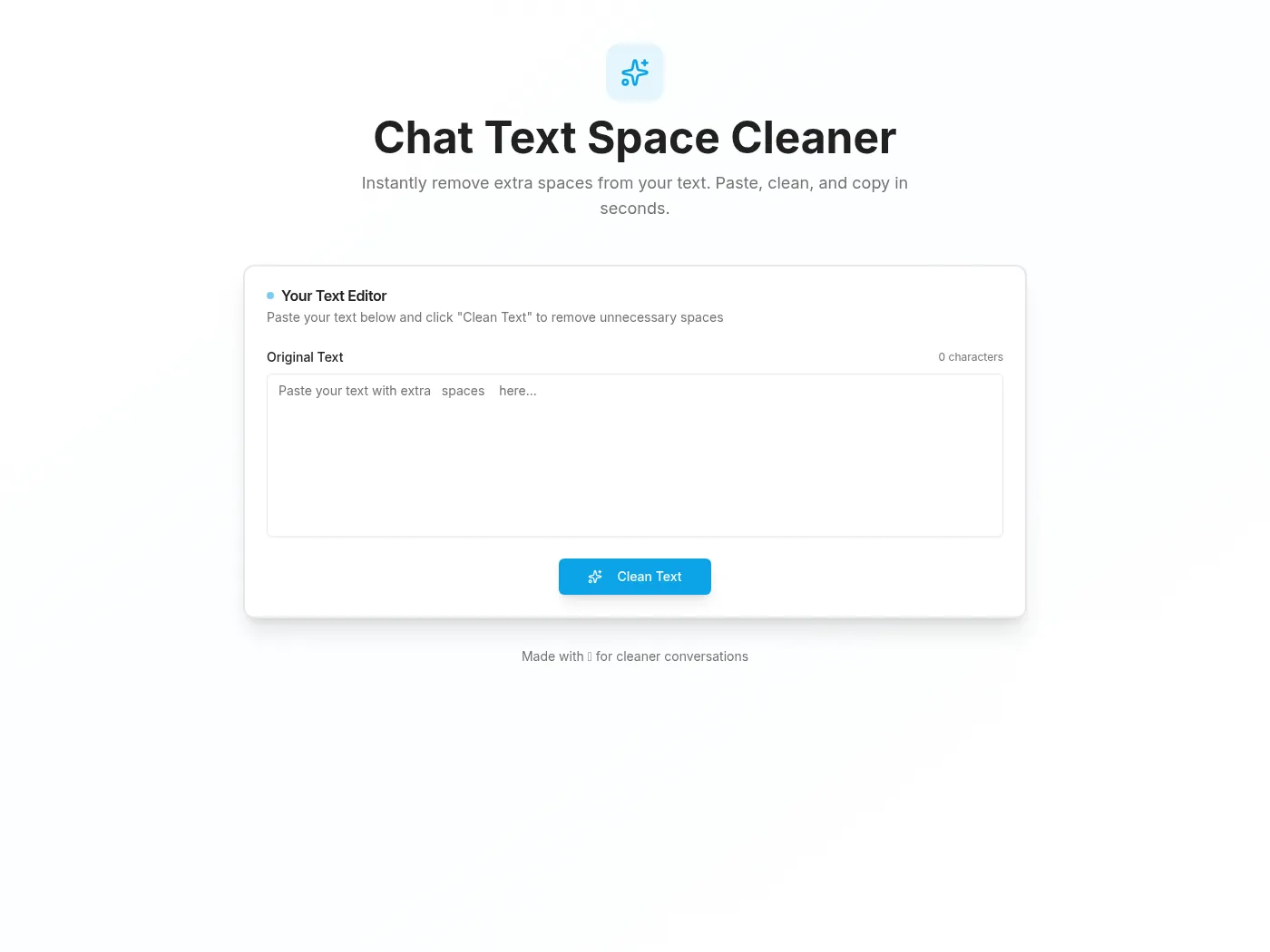Chat Text Space Cleaner