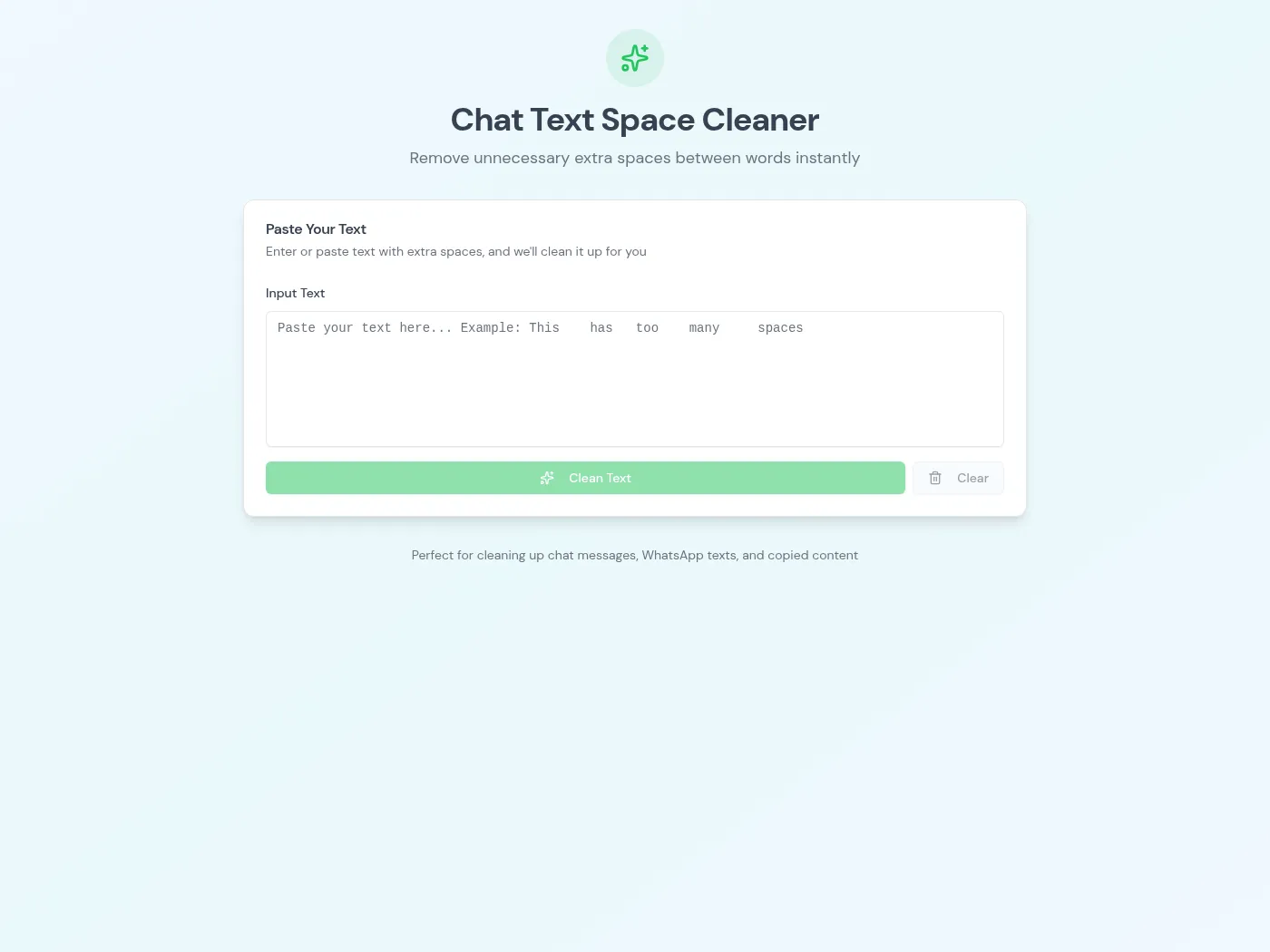 Chat Text Space Cleaner