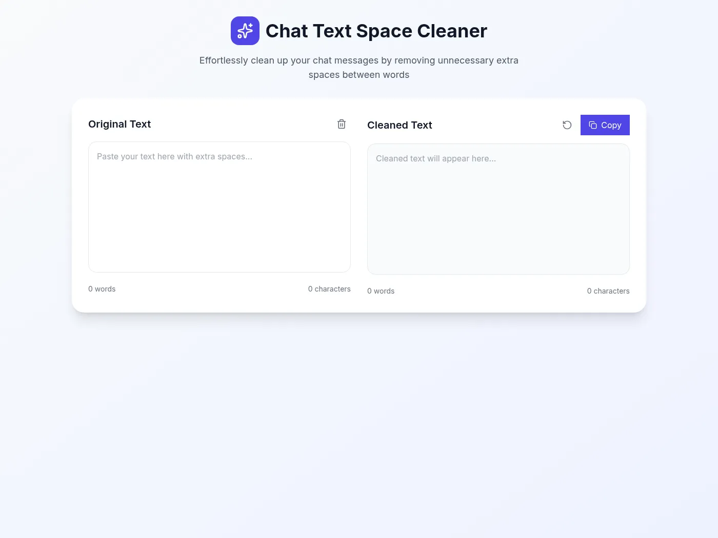 Chat Text Space Cleaner