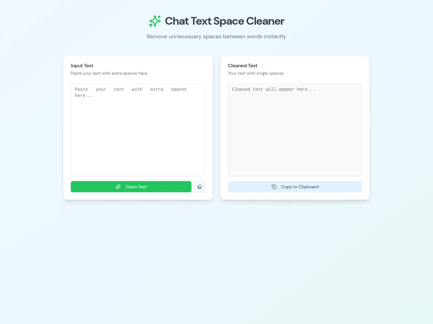 Chat Text Space Cleaner