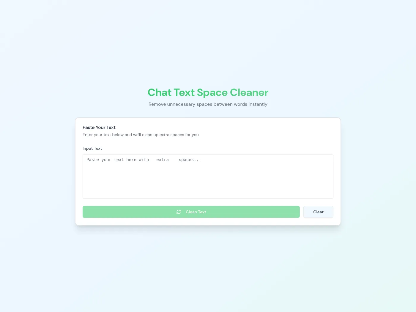 Chat Text Space Cleaner