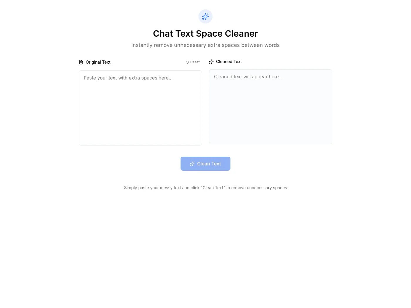 Chat Text Space Cleaner