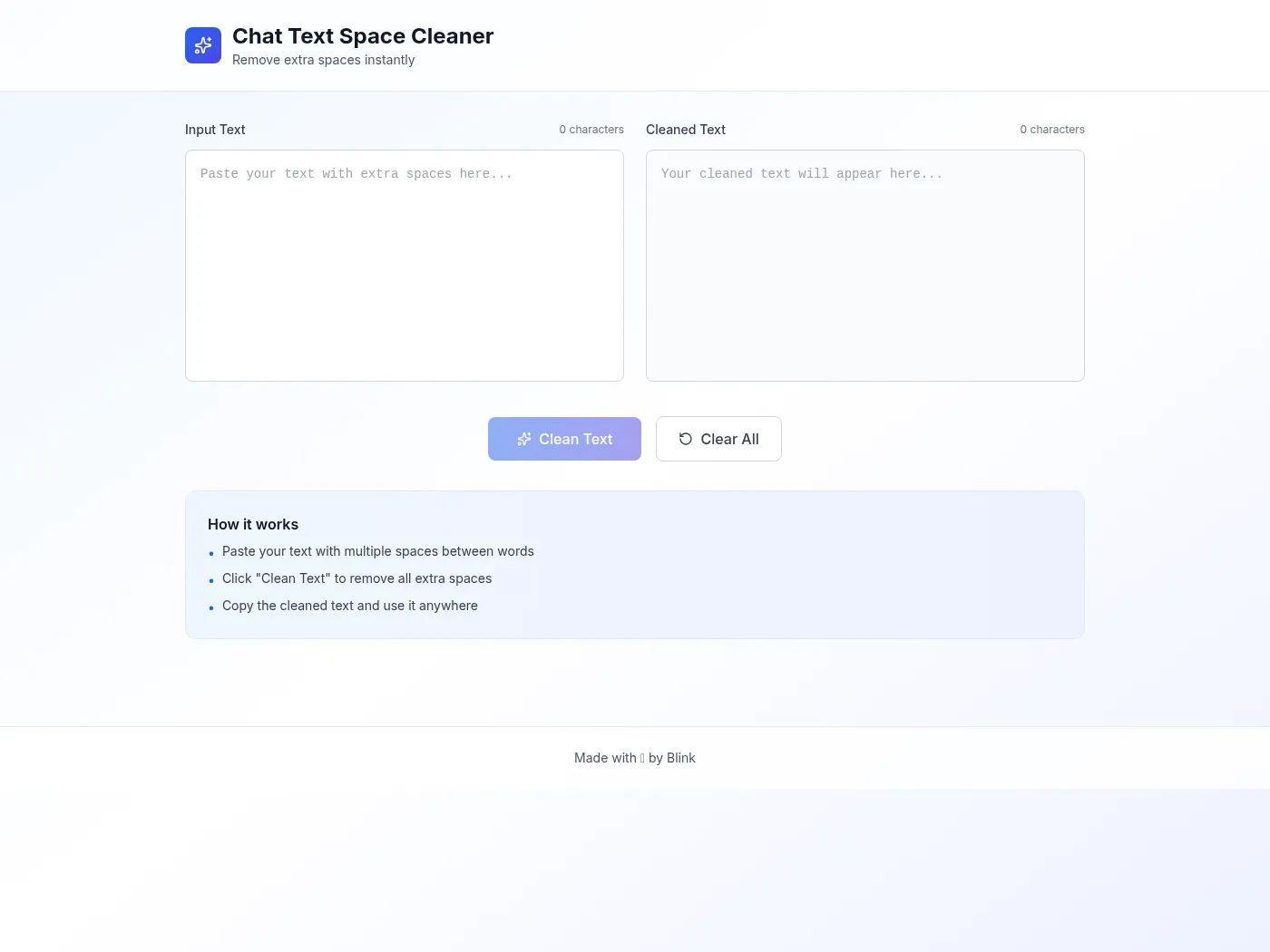 Chat Text Space Cleaner