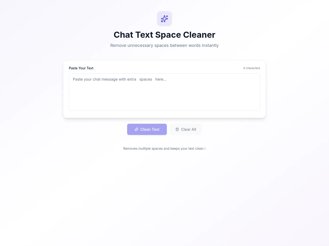 Chat Text Space Cleaner